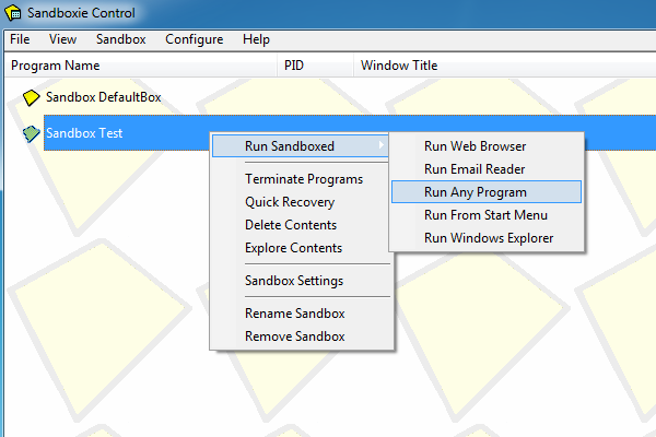 Sandbox Guide - Sandboxing a program in Windows with Sandboxie